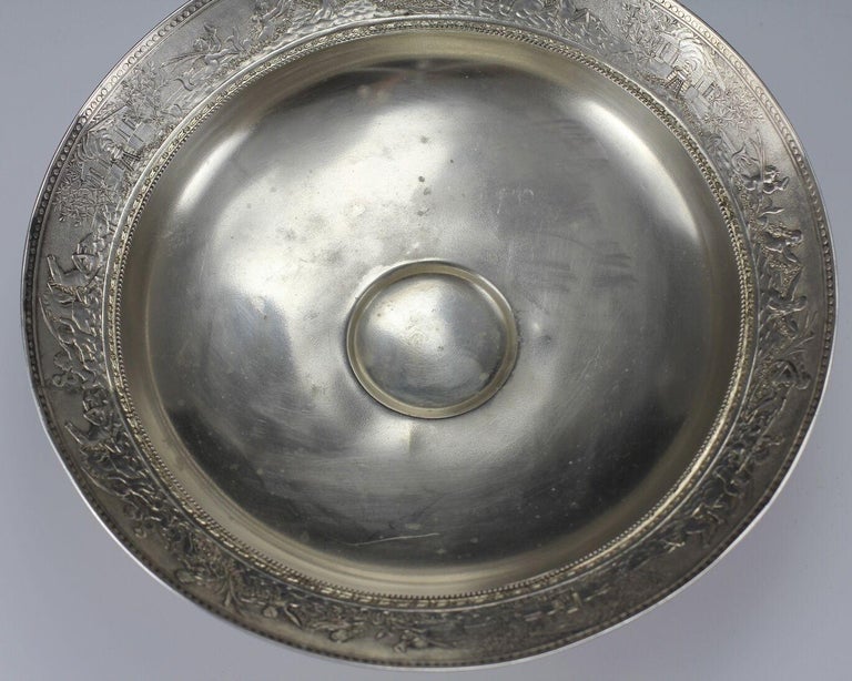 American Sterling Silver Footed Serving Bowl, Schulz and Fischer, 19th ...