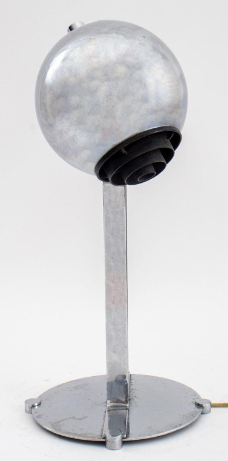 American Streamline Art Deco Chrome Desk Lamp For Sale at 1stDibs