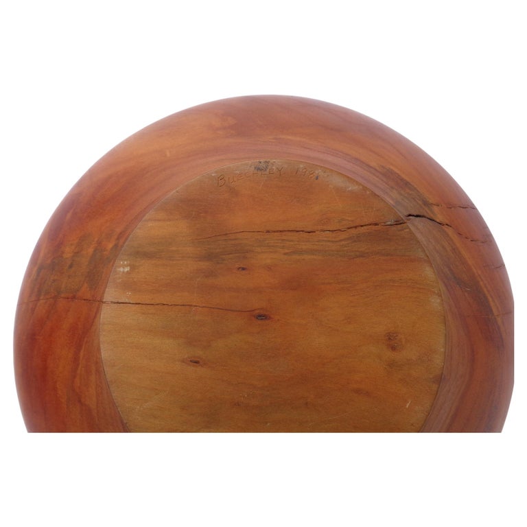 American Studio Craft Movement Hand Turned Wood Bowl, Buechley 1981 For ...