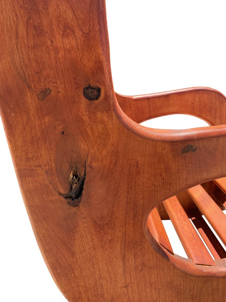 American Studio Craft Wood Rocking Chair Mid-Century Modern For Sale at ...