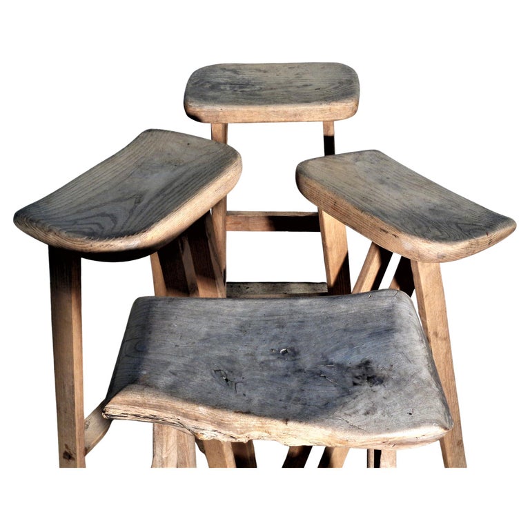 American Studio Hand Crafted Artist Stools, Circa 1960 at 1stDibs