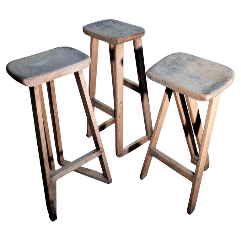 American Studio Hand Crafted Artist Stools, Circa 1960 at 1stDibs