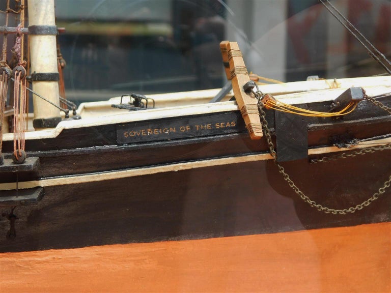 American Three Masted Clipper Ship Model Sovereign of the Seas Under ...