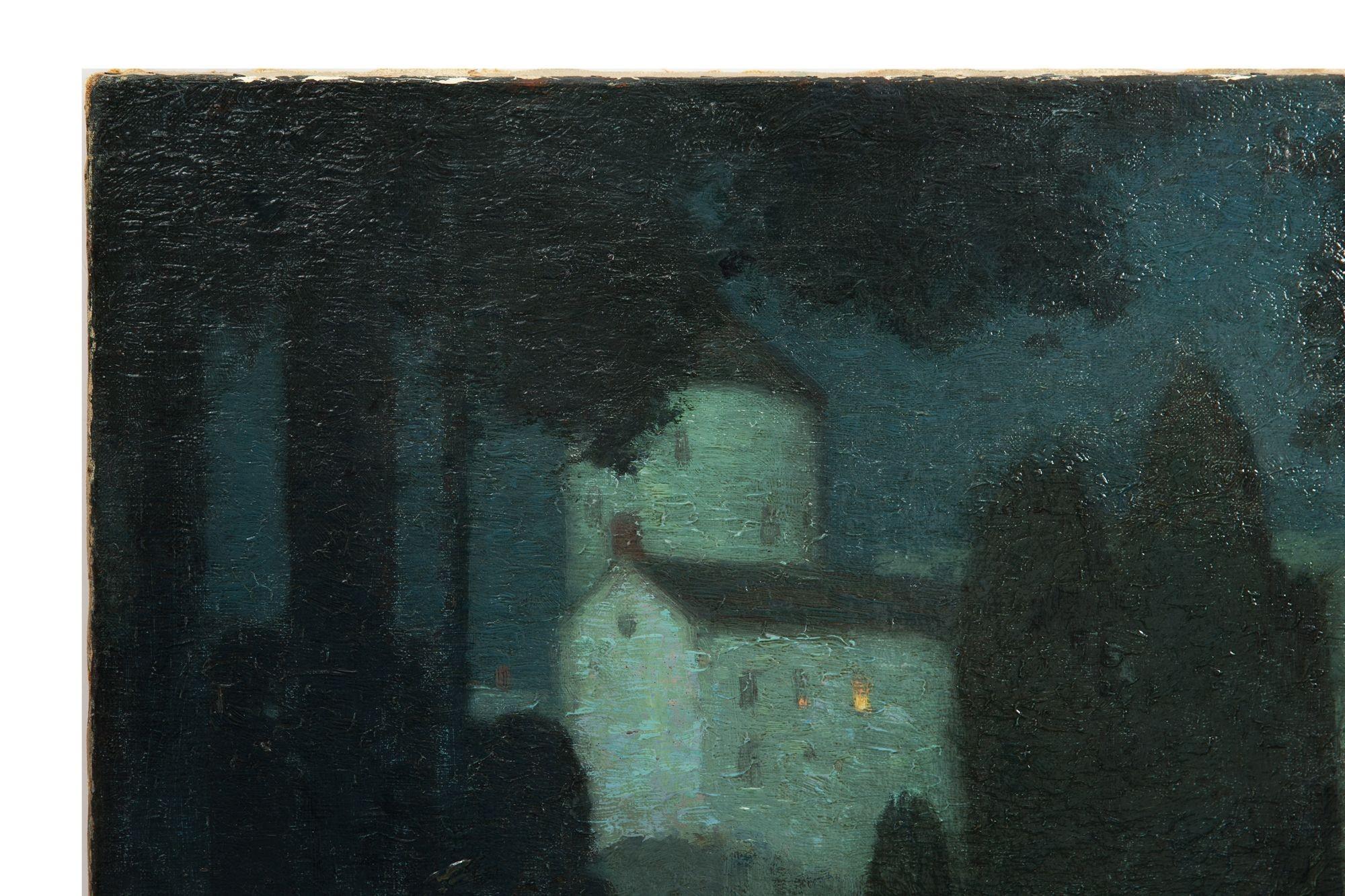 American Tonalist Landscape Painting “The Intruder” by John Fabian ...