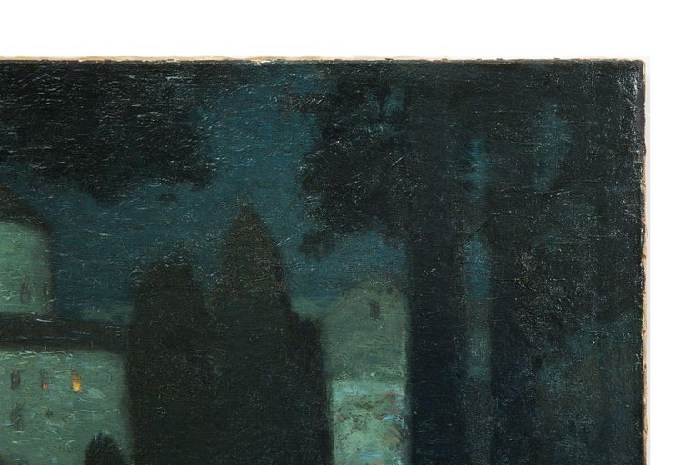 American Tonalist Landscape Painting “The Intruder” by John Fabian ...