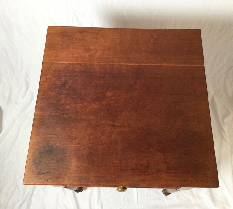 American Two Drawer Work Table in Cherry and Curly Maple, circa 1830 ...