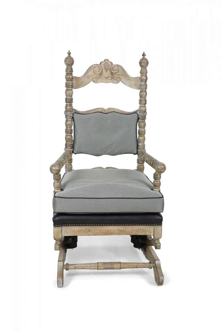 American Victorian Beige Wooden Platform Rocker For Sale at 1stDibs ...