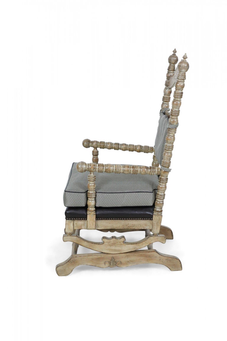American Victorian Beige Wooden Platform Rocker For Sale at 1stDibs ...