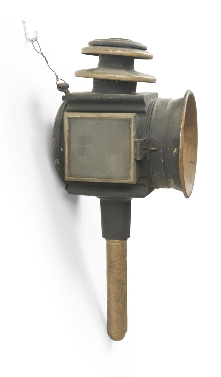American Victorian Brass Coach Lamp For Sale at 1stDibs
