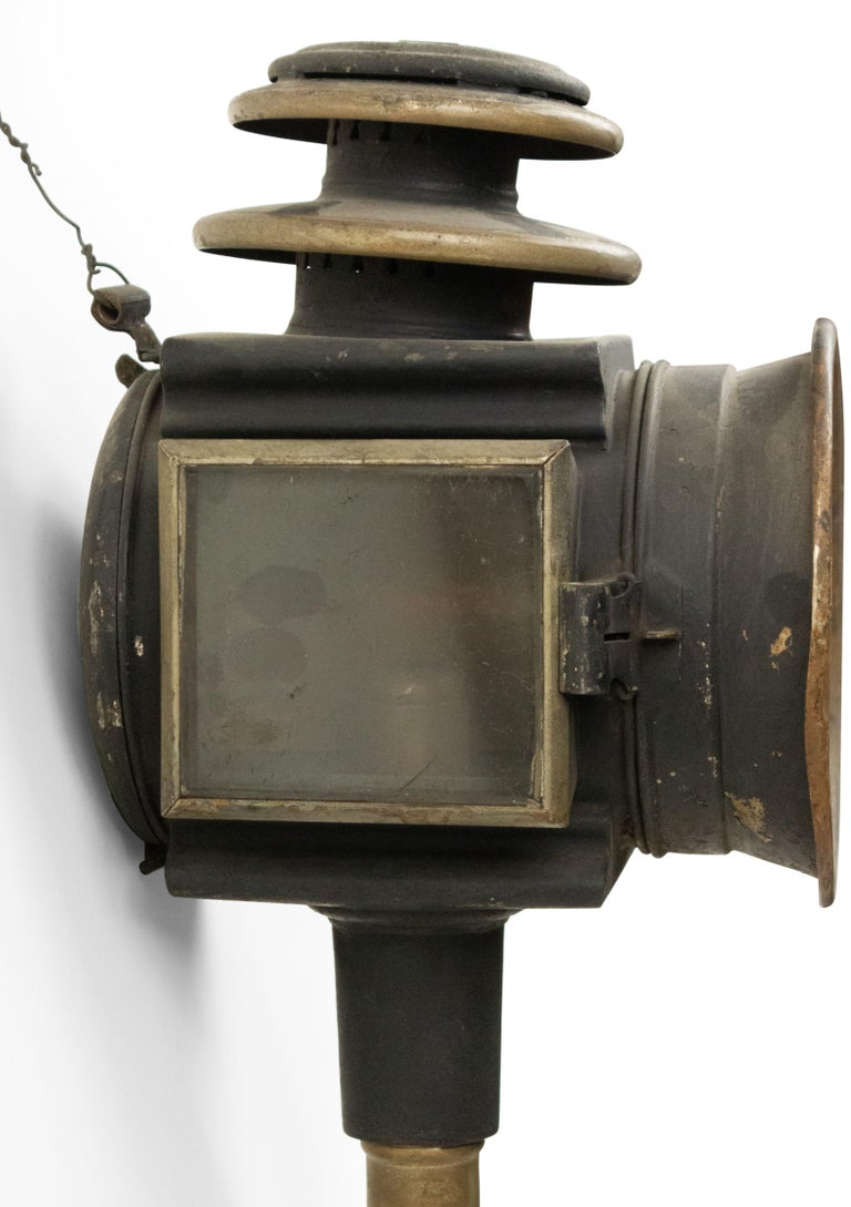 American Victorian Brass Coach Lamp For Sale at 1stDibs