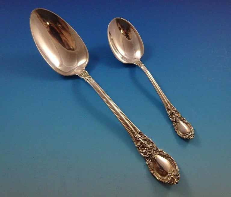 American Victorian by Lunt Sterling Silver Flatware Set 12 Service 115 ...
