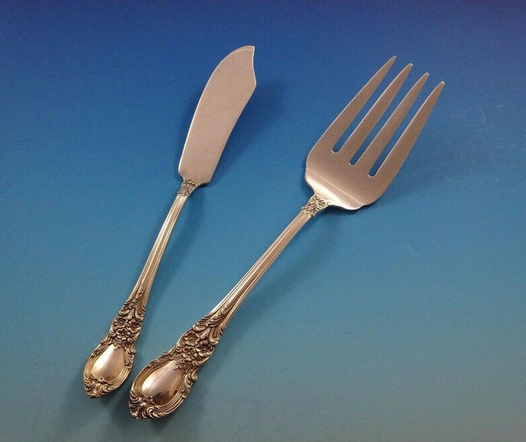 American Victorian by Lunt Sterling Silver Flatware Set 12 Service 115 ...