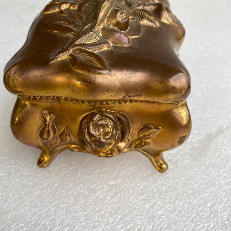 American Victorian Style Brass Jewelry Box by Wade Manufacturing Group ...