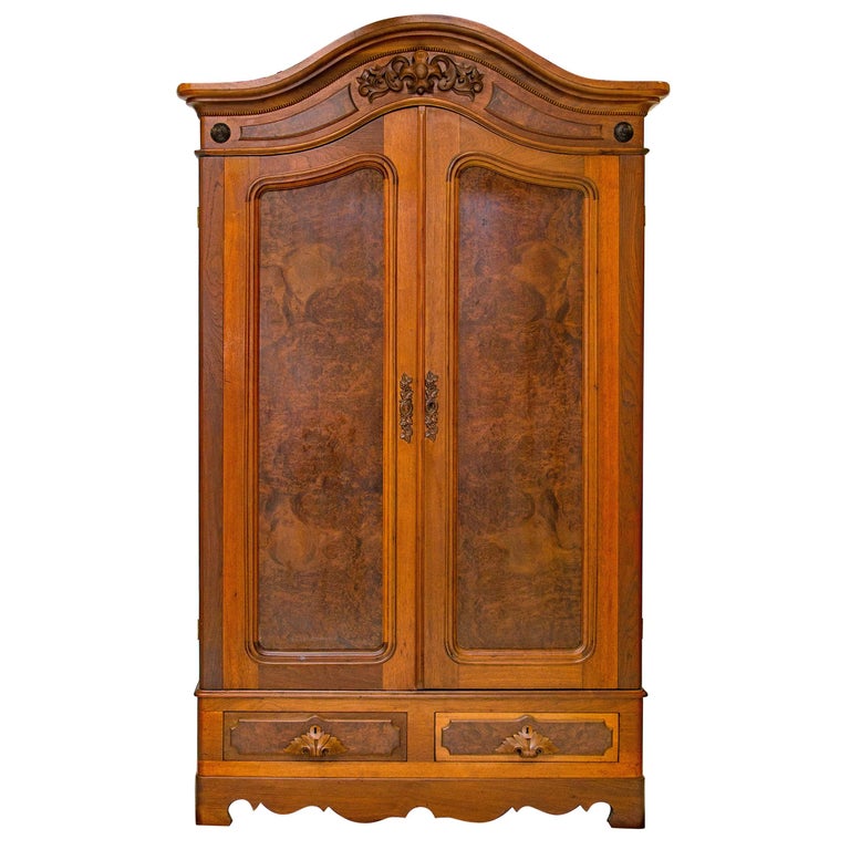 American Victorian Walnut Armoire at 1stDibs
