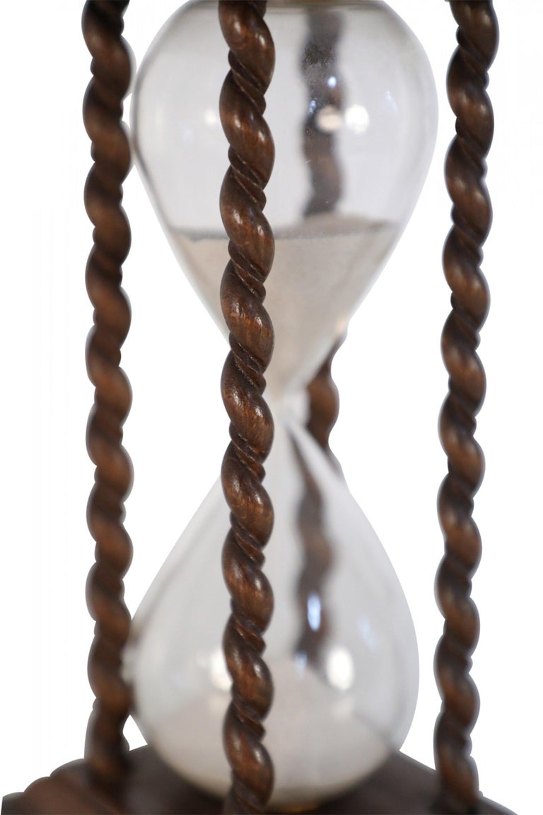 American Victorian Wooden Turned Column Hourglass For Sale at 1stDibs ...