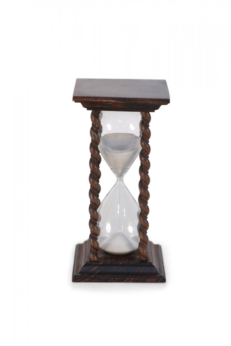 American Victorian Wooden Turned Column Hourglass For Sale at 1stDibs ...