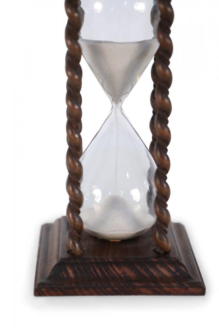American Victorian Wooden Turned Column Hourglass For Sale at 1stDibs ...