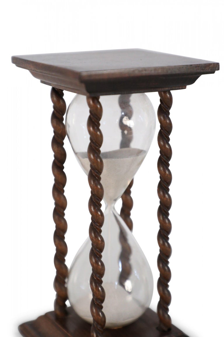 American Victorian Wooden Turned Column Hourglass For Sale at 1stDibs ...