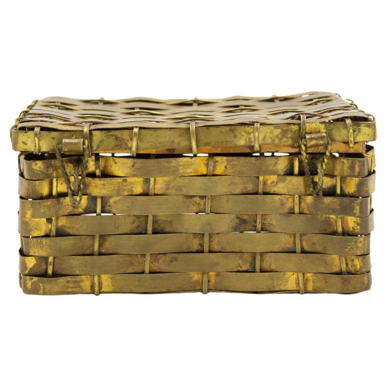 American Victorian Woven Brass Box at 1stDibs
