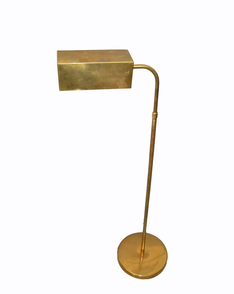 American Vintage Brass Floor or Reading Lamp For Sale at 1stDibs ...
