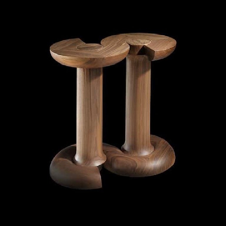 American Walnut Side Table Offered in Two Legs For Sale at 1stDibs