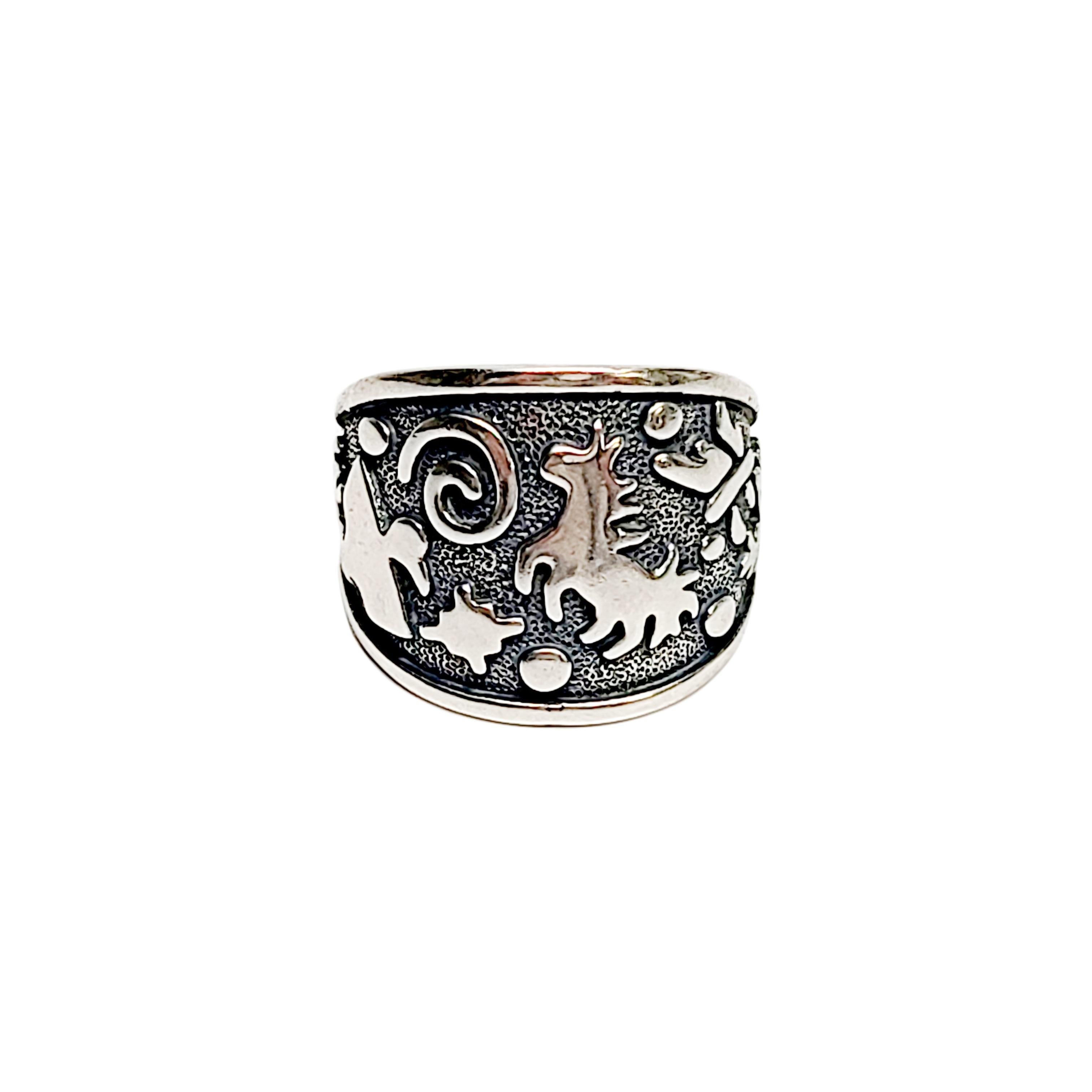 American West by C Pollack Jody Naranjo Sterling Silver Symbols Ring at ...