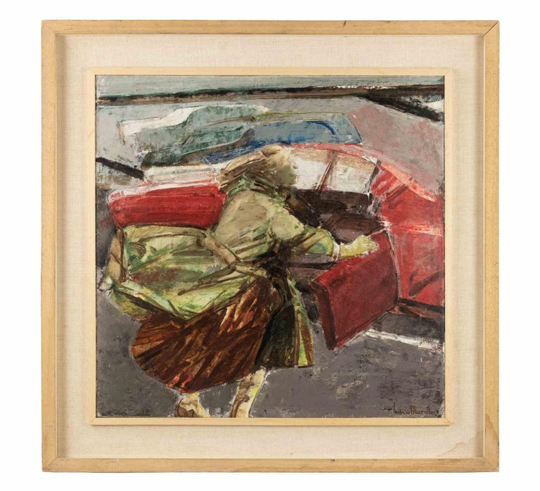 Americo Mazzotta - Woman and the Car - Oil Paint by Americo Mazzotta ...