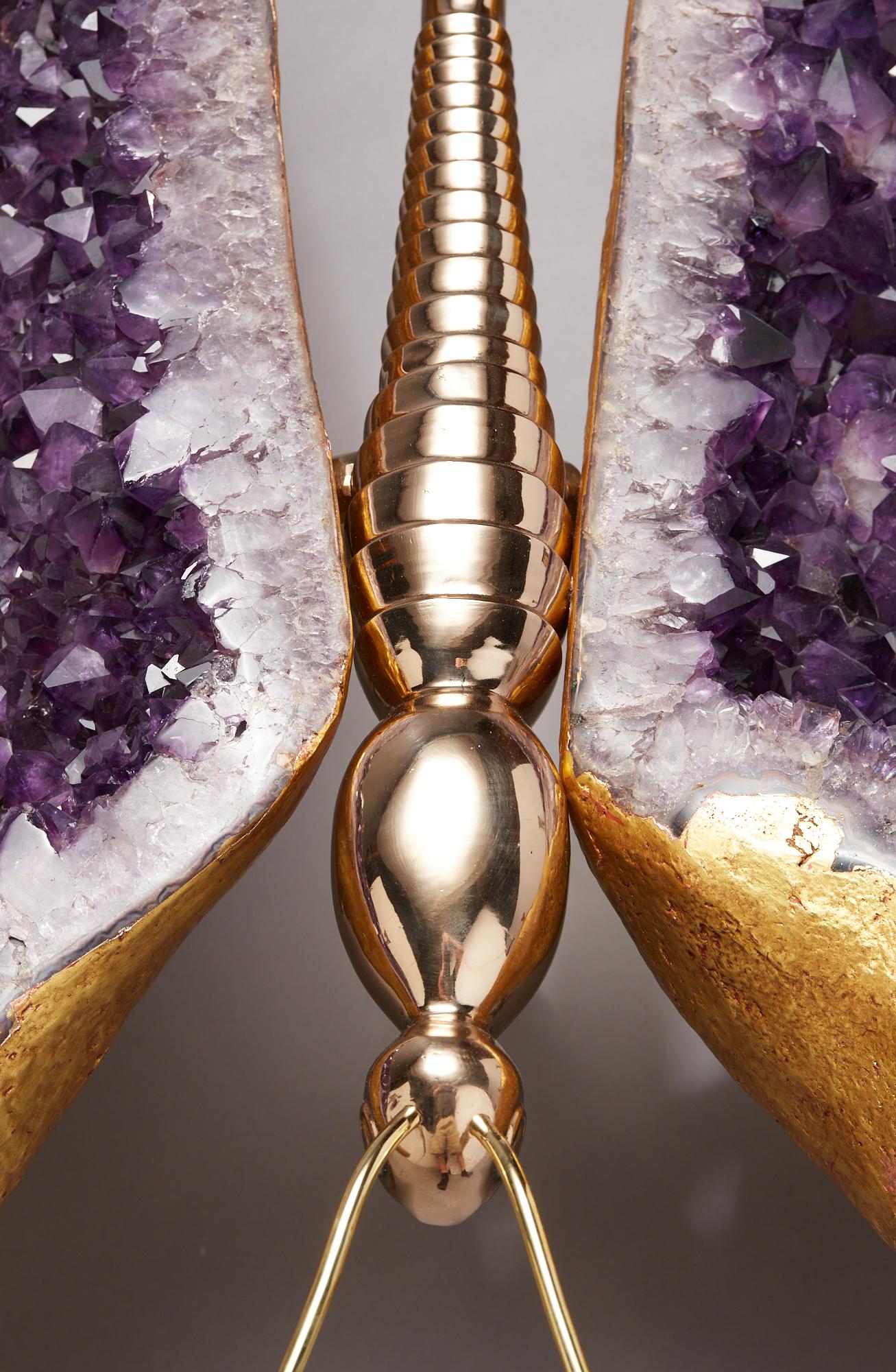 Amethyst and Bronze Butterfly Coffee Table at 1stDibs