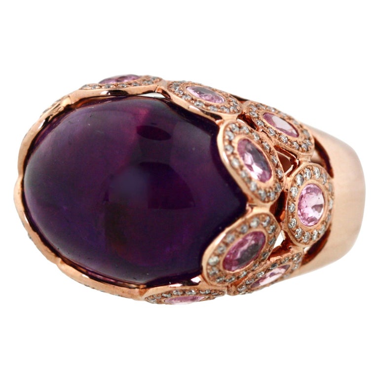 Amethyst and Diamond Ring For Sale at 1stDibs