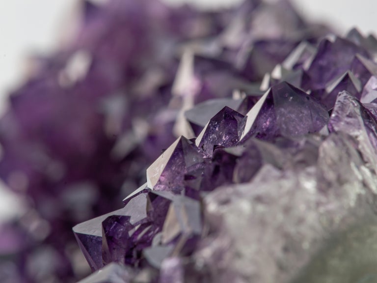 Amethyst calcite and black epitaxial goethite - a rare stone formation ...