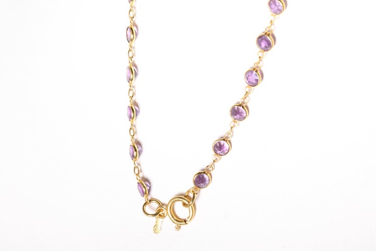 Amethyst Chain in 18 Karat Gold For Sale at 1stDibs
