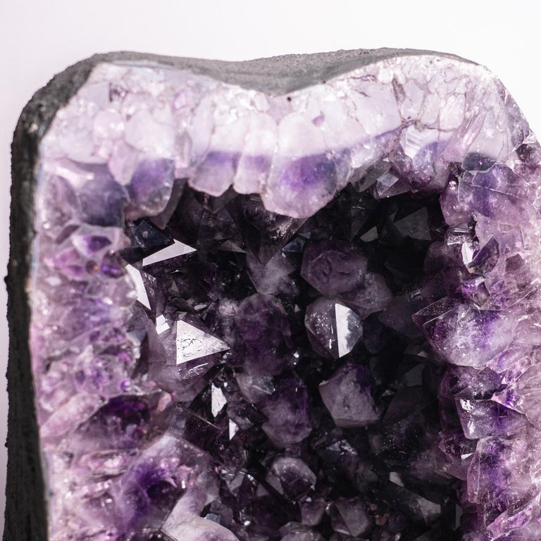 Amethyst Cluster Geode with Calcite From Brazil (24" Tall, 194 lbs ...