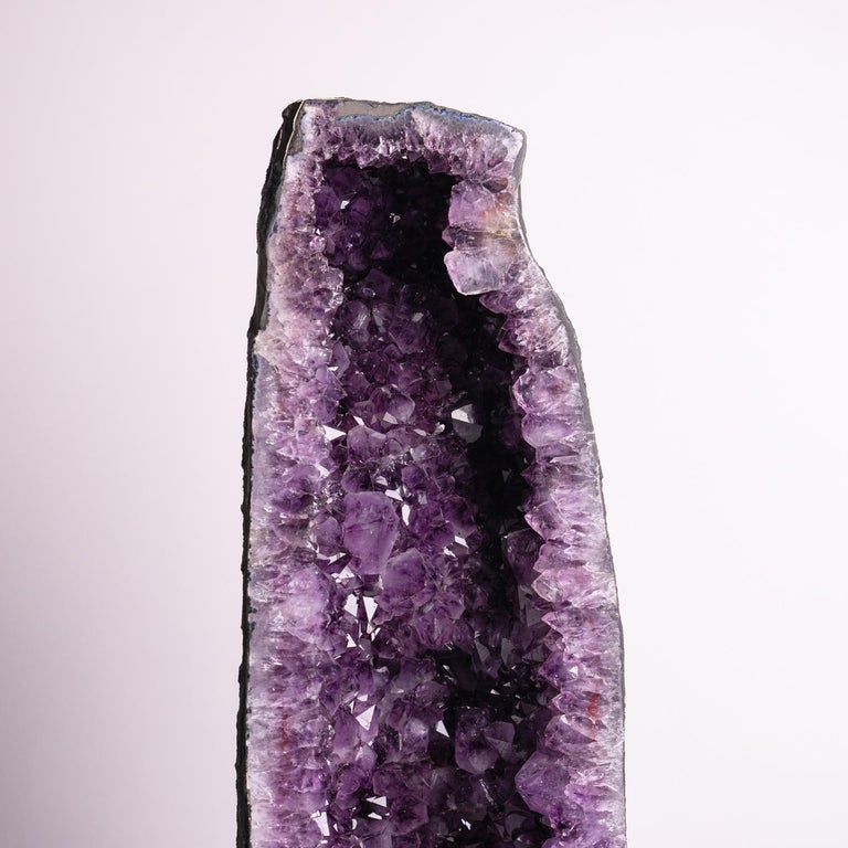 Amethyst Cluster Geode with Calcite From Brazil (37'' Tall, 128 lbs ...