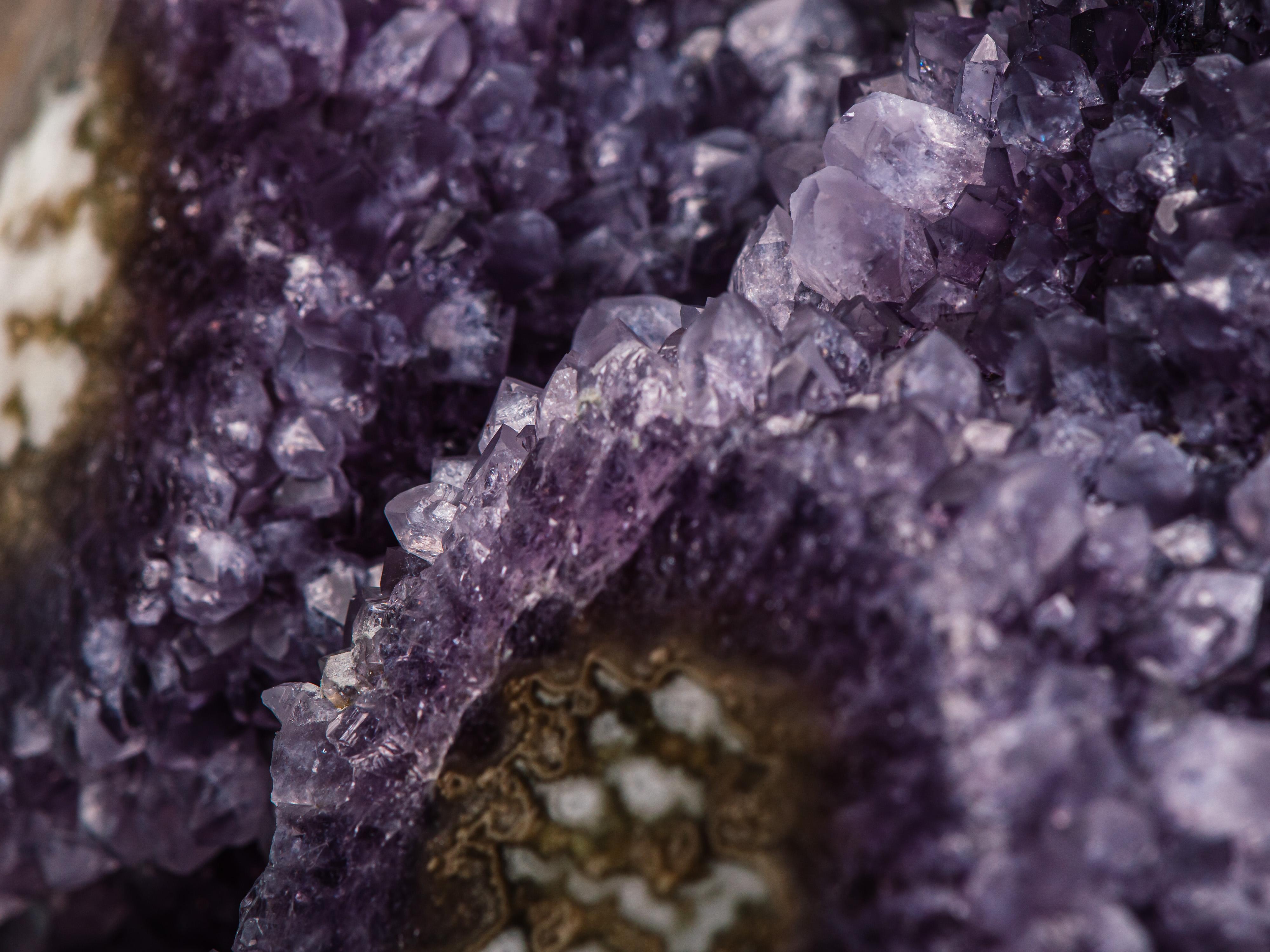 Amethyst Cluster with Stalactite Eyes For Sale at 1stDibs