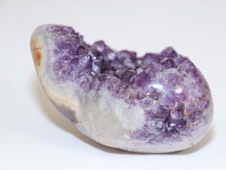 Amethyst Crystal Cluster Geode in Heart Shape at 1stDibs