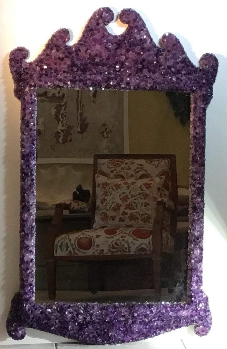 Amethyst Crystal Quartz Wall Mirror For Sale at 1stDibs | amethyst ...