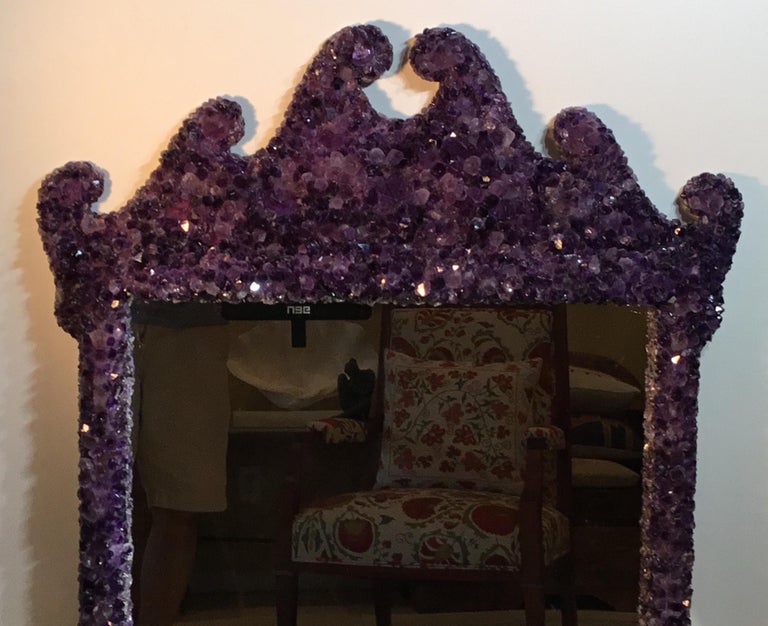 Amethyst Crystal Quartz Wall Mirror For Sale at 1stDibs | amethyst ...