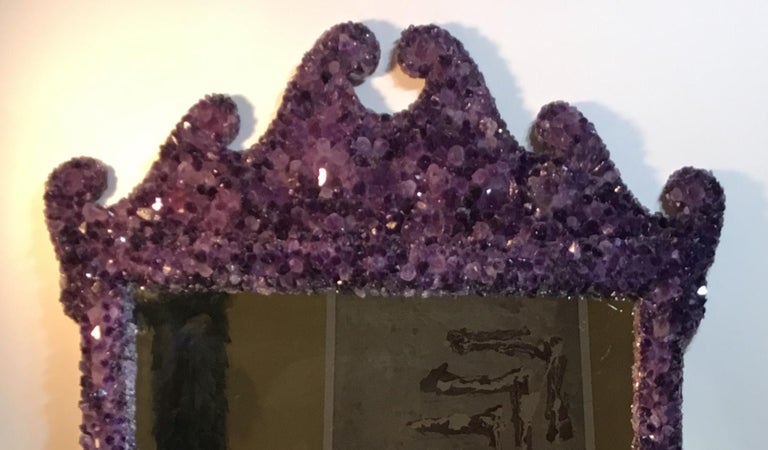 Amethyst Crystal Quartz Wall Mirror For Sale at 1stDibs | amethyst ...