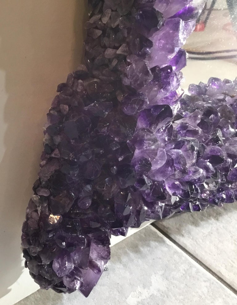 Amethyst Crystal Quartz Wall Mirror For Sale at 1stDibs | amethyst ...