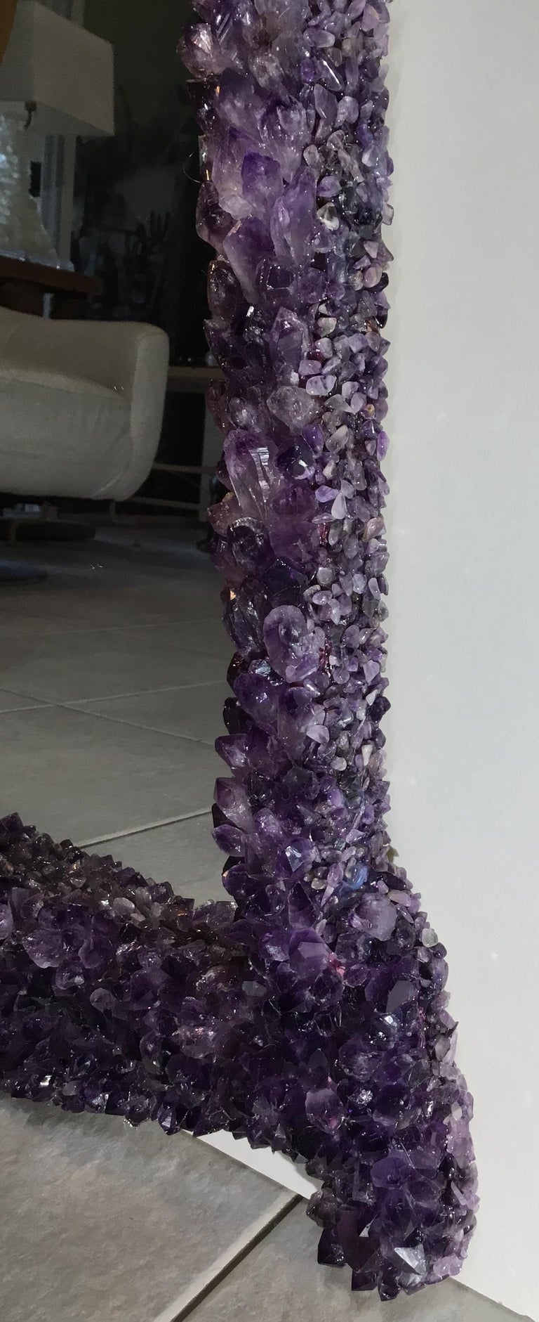 Amethyst Crystal Quartz Wall Mirror For Sale at 1stDibs | amethyst ...
