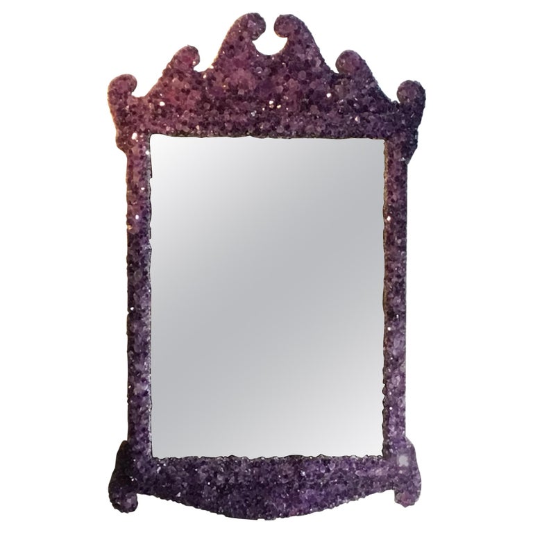 Amethyst Crystal Quartz Wall Mirror For Sale at 1stDibs | amethyst ...