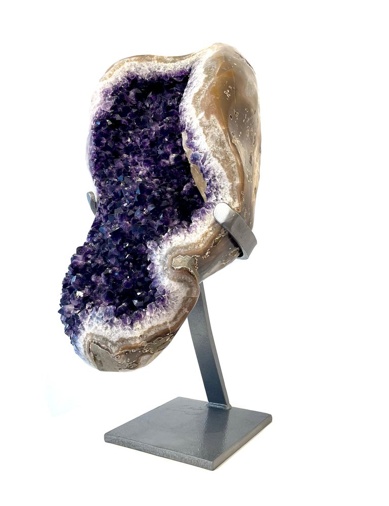 Large Amethyst Crystal with Quartz Node For Sale at 1stDibs | quartz ...