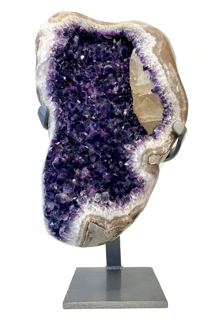 Large Amethyst Crystal with Quartz Node For Sale at 1stDibs | quartz ...