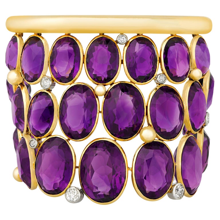Amethyst Cuff by Suzanne Belperron For Sale at 1stDibs