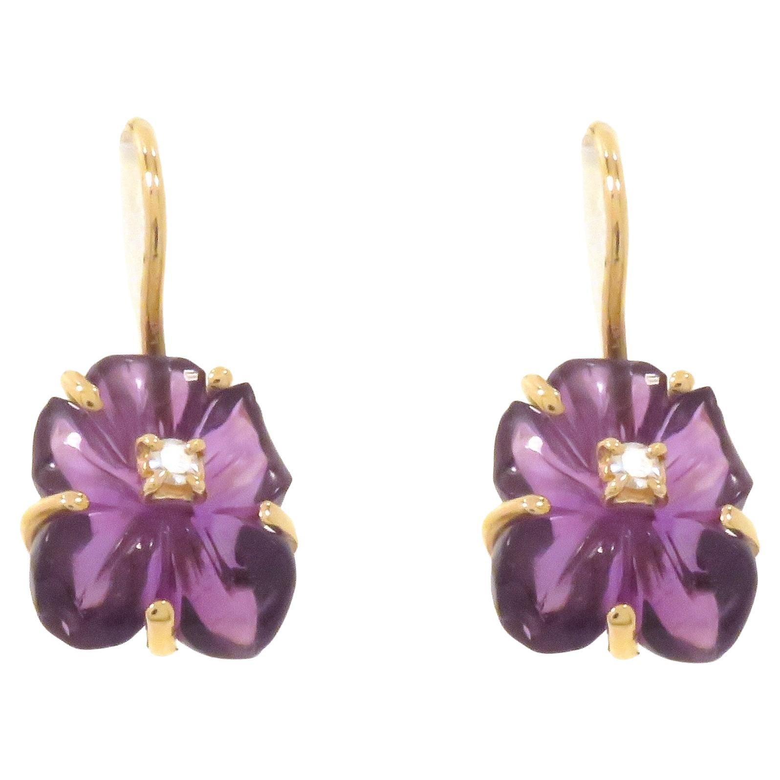 Amber 9 Karat Rose Gold Dangle Chain Earrings Handcrafted in Italy For ...
