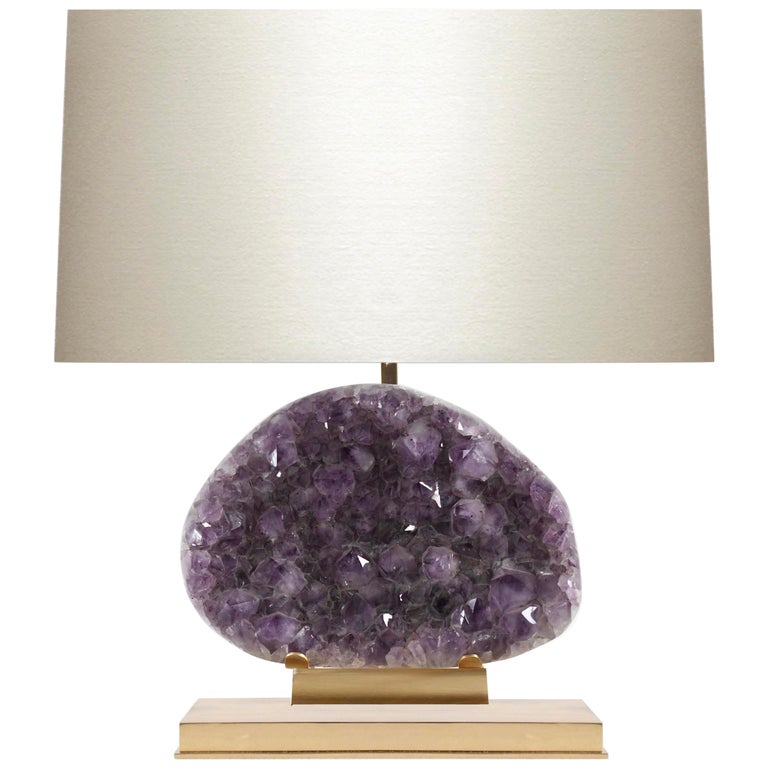 Amethyst Geode Cluster Lamp For Sale at 1stDibs