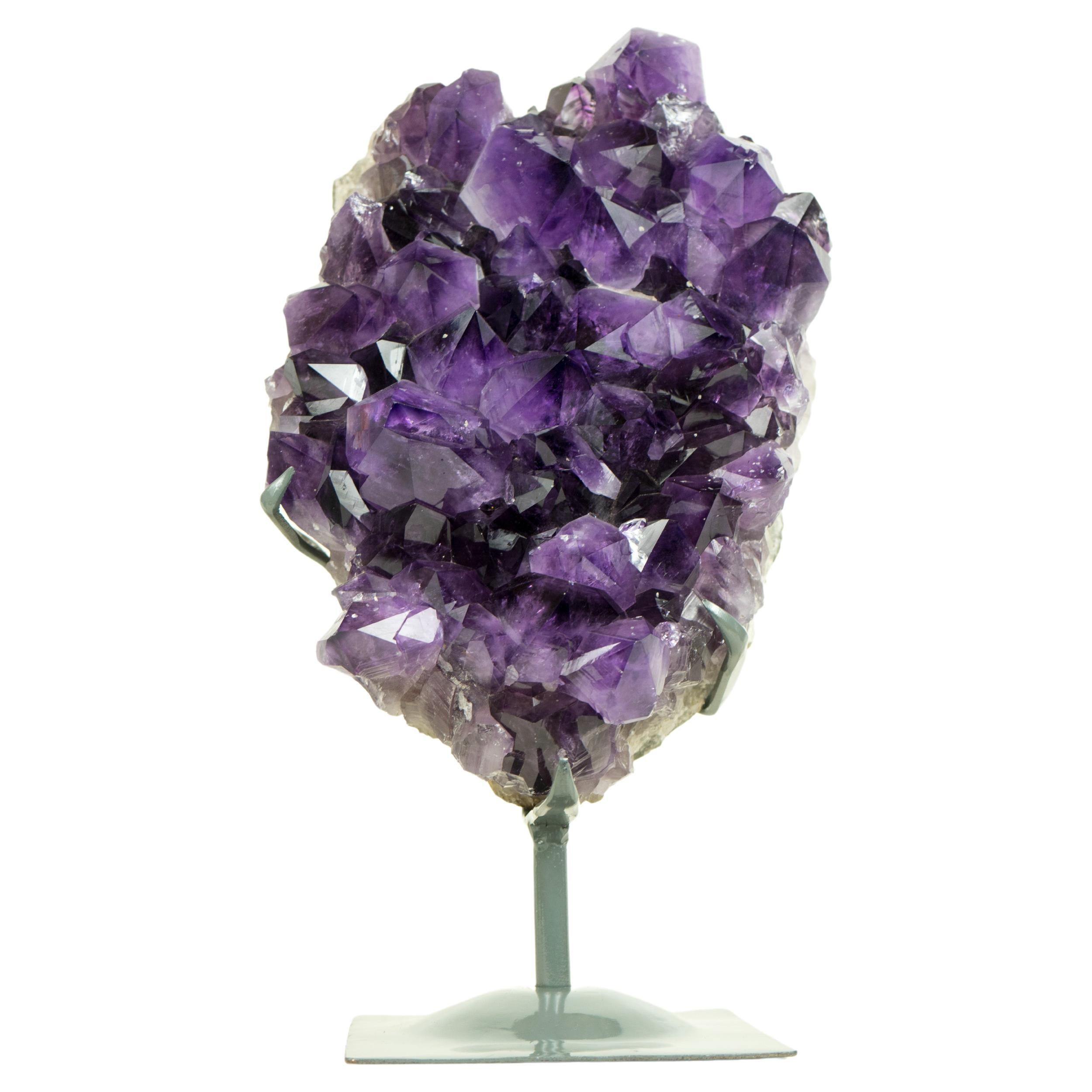 Amethyst Geode Cluster with Large, AAA Rich Violet Amethyst Druzy For Sale at 1stDibs