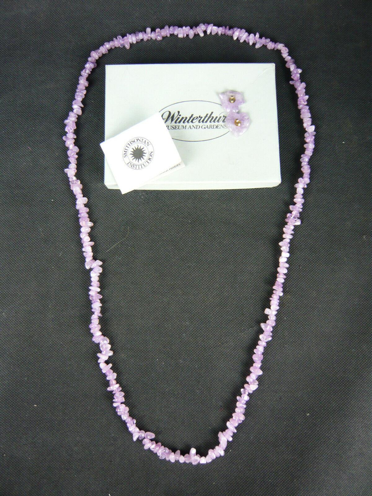 Amethyst Necklace and 2 Ear Studs - Winterthur Museum and Garden - 1H10 ...