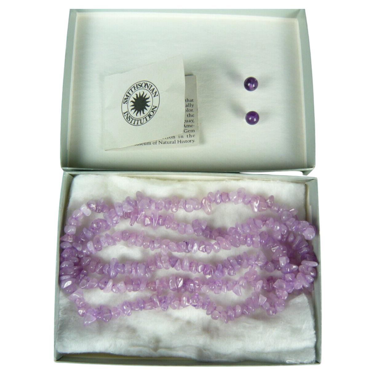 Amethyst Necklace and 2 Ear Studs - Winterthur Museum and Garden - 1H10 ...