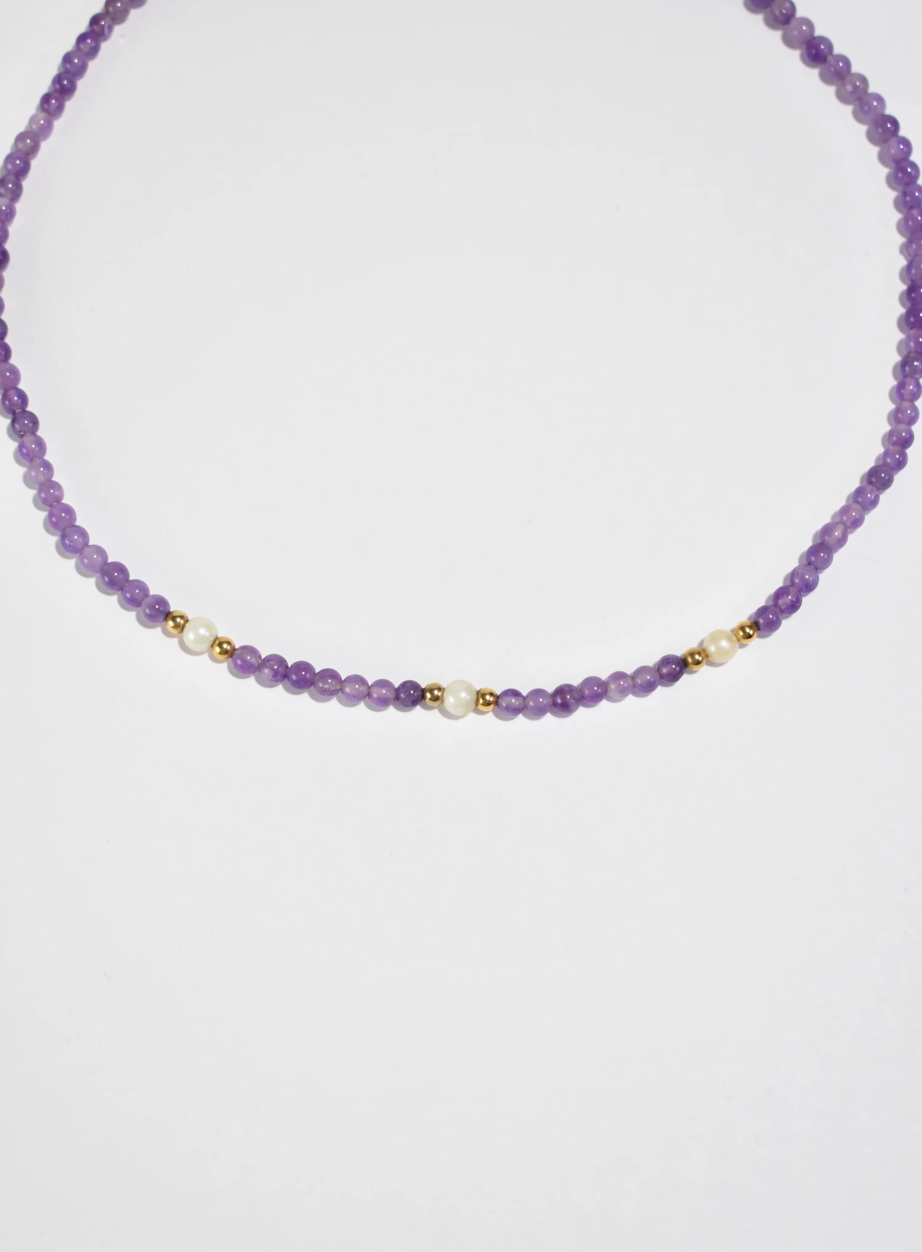 Amethyst Pearl Necklace at 1stDibs